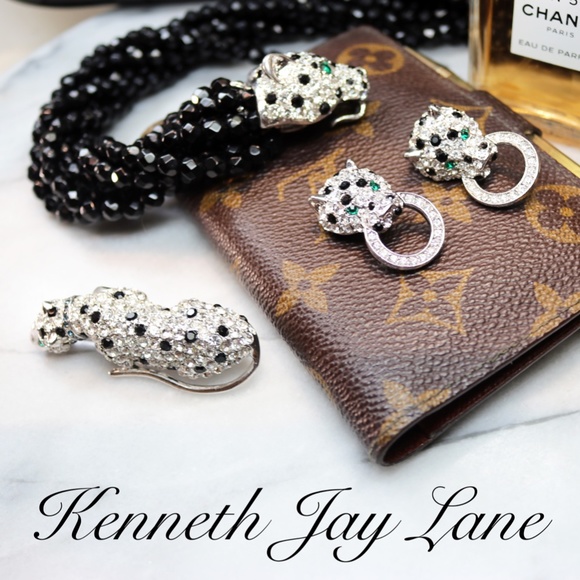 Kenneth Jay Lane | Jewelry | Vintage Kenneth Lane Bookpiece Leopard ...